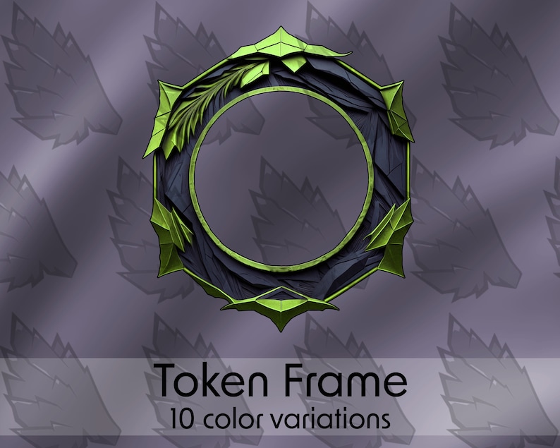 DND Profile Token Frame, 10 Colors. Sci-fi, Rocky, Armor, for Roll20 ...