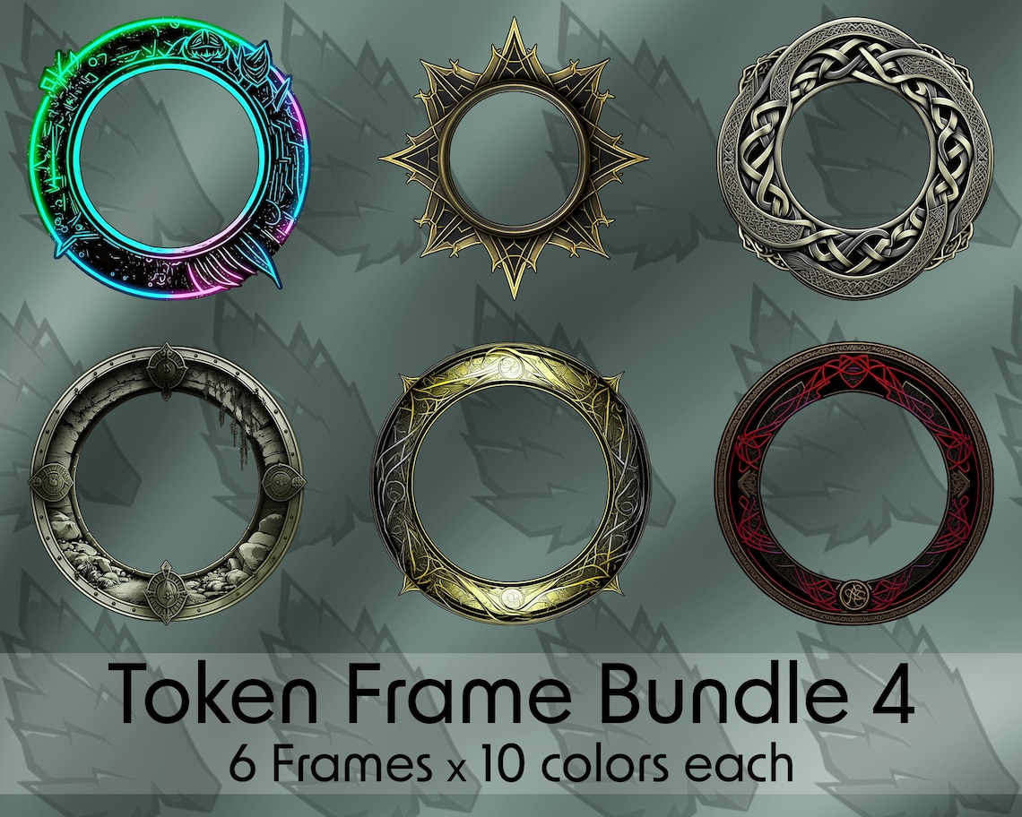Frame Bundle - DND / Pathfinder / Token Frame / Token Border / Foundry ...