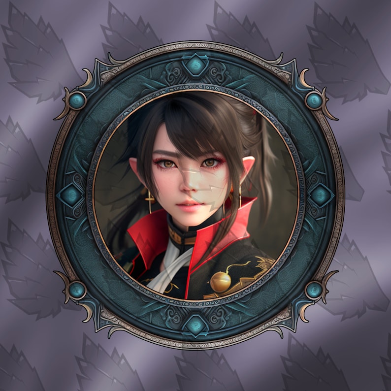 DND Profile Token Frame, 10 Colors. Asian Realm, Historic, for Roll20 ...