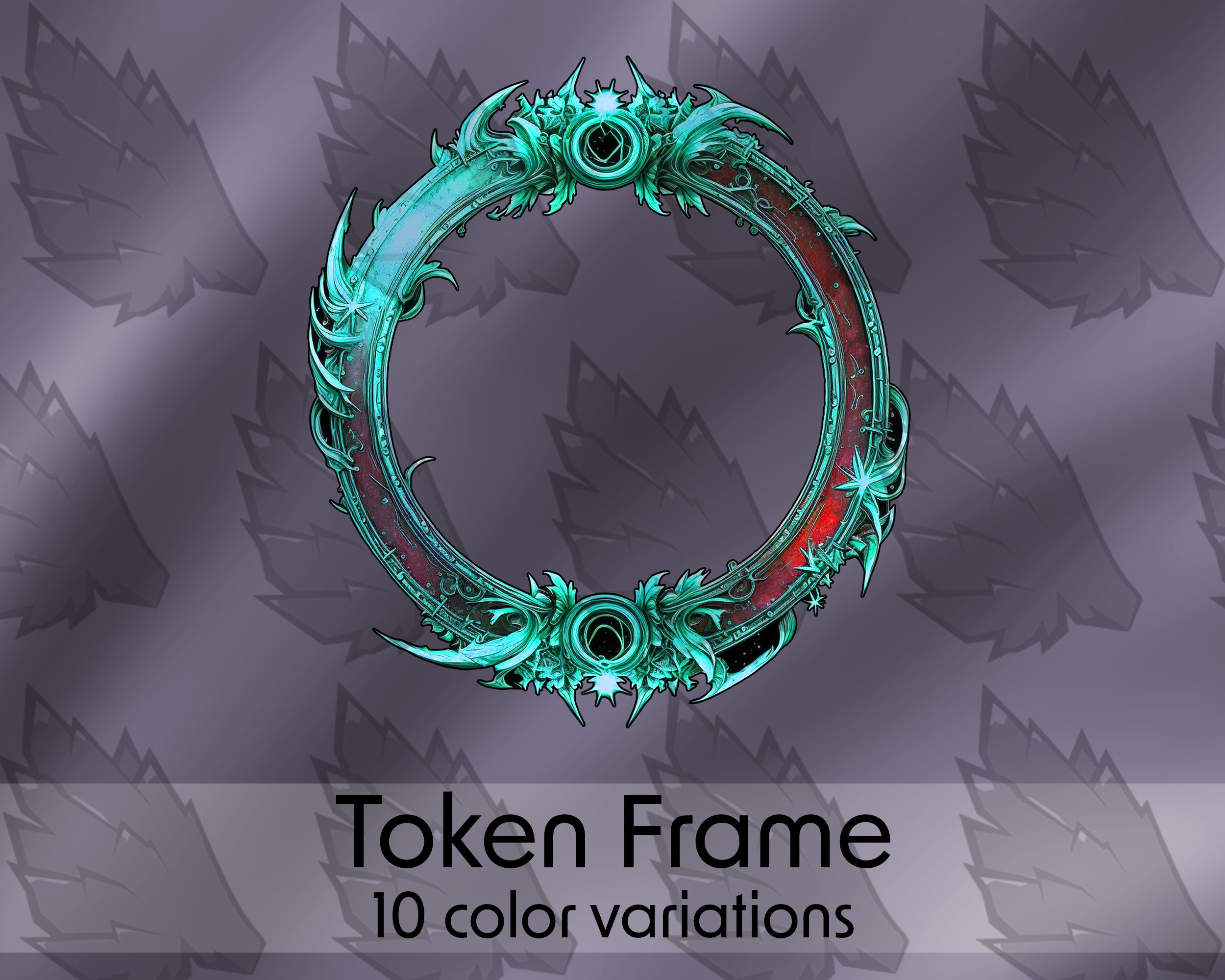 DND Profile Token Frame, 10 Colors. Punk, Spiked, Anime, for Roll20 ...