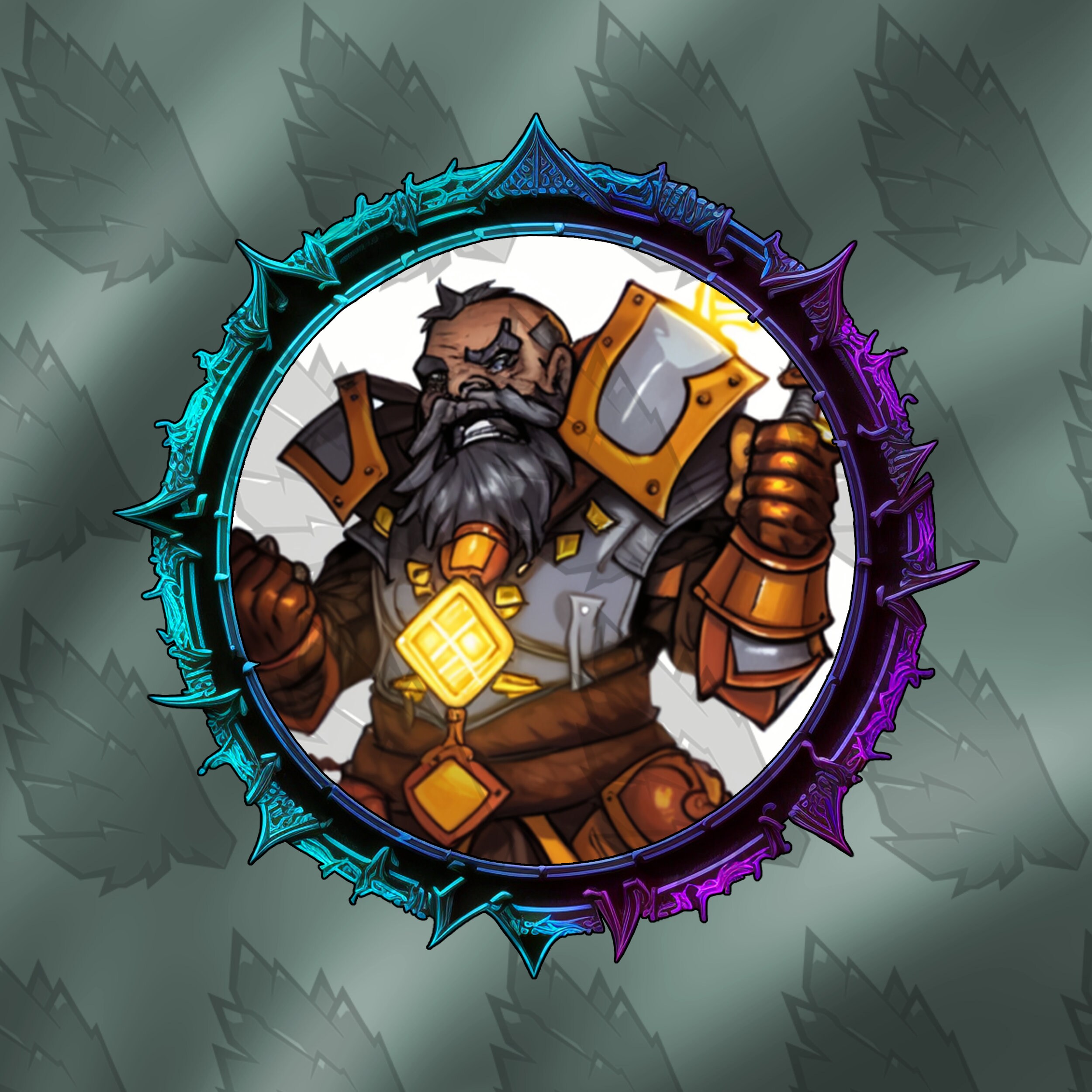 DND Profile Token Frame, 10 Colors. Multi-colored, Spikes, for Roll20 ...