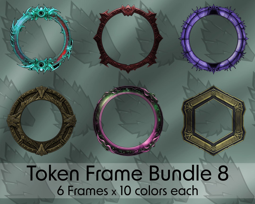 Frame Bundle DND / Pathfinder / Token Frame / Token Border / Foundry ...
