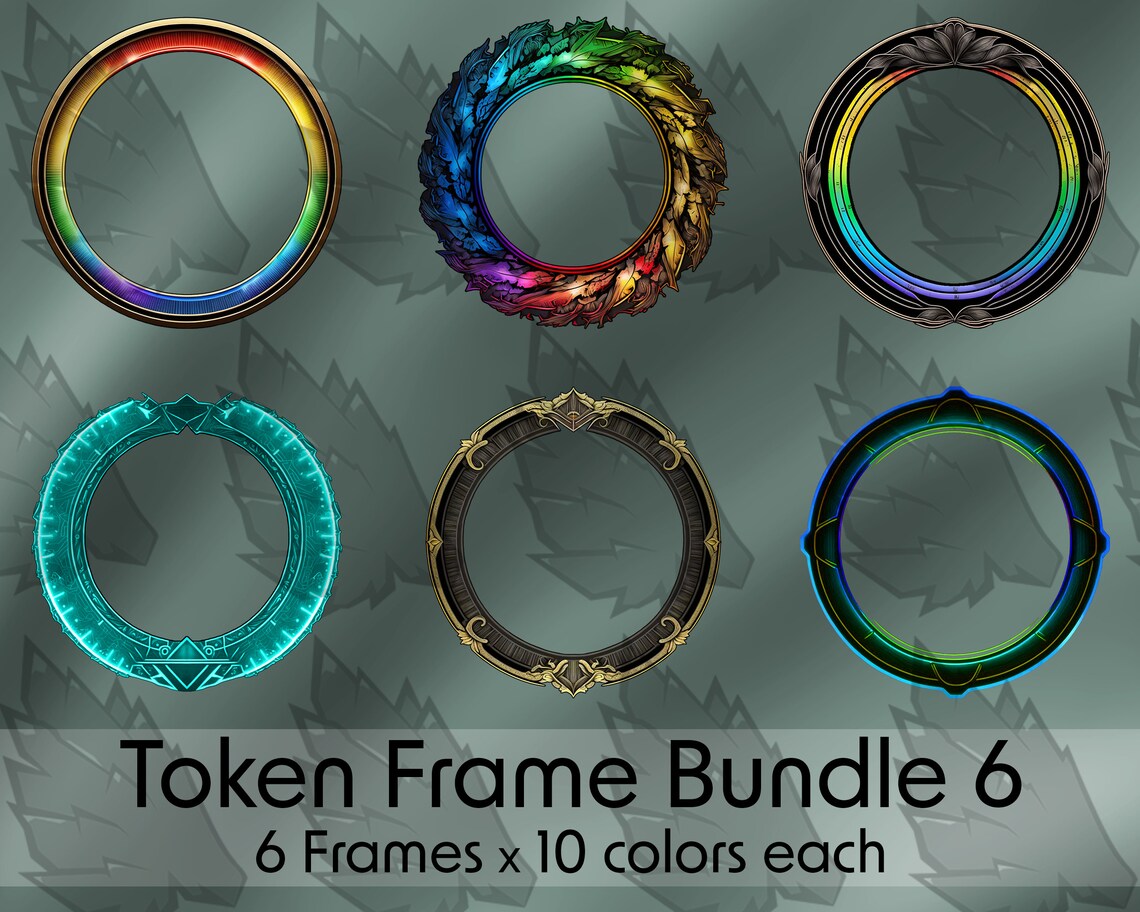 Frame Bundle DND / Pathfinder / Token Frame / Token Border / Foundry ...