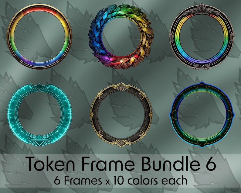 TTRPG Token Frame Bundle – DND, Pathfinder, VTT Profile Borders ...