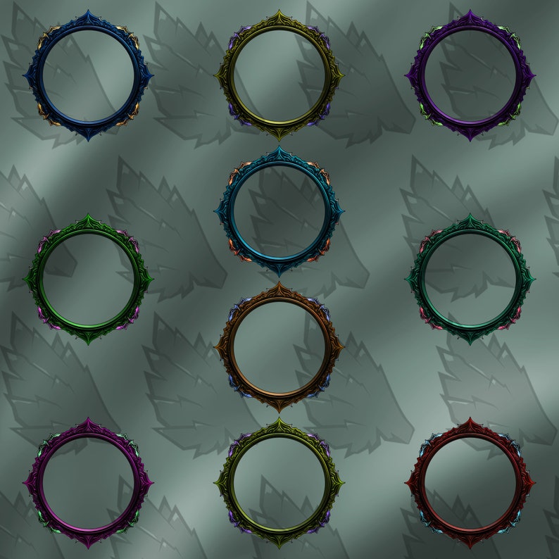 DND Profile Token Frame, 10 Colors. Prehistoric, Fossil, for Roll20 ...