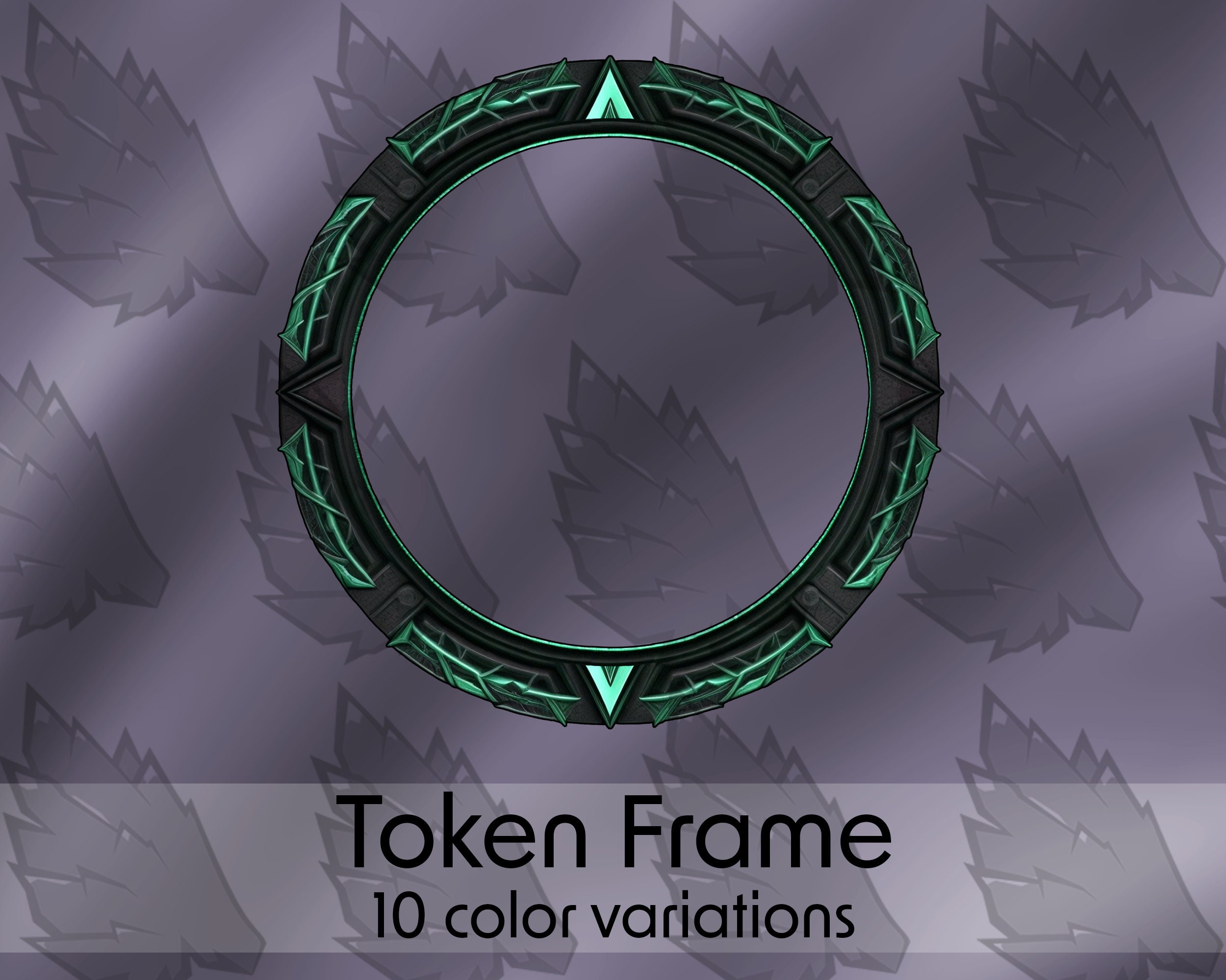 DND Profile Token Frame, 10 Colors. Neon, Thin, Sci-fi, for Roll20 ...