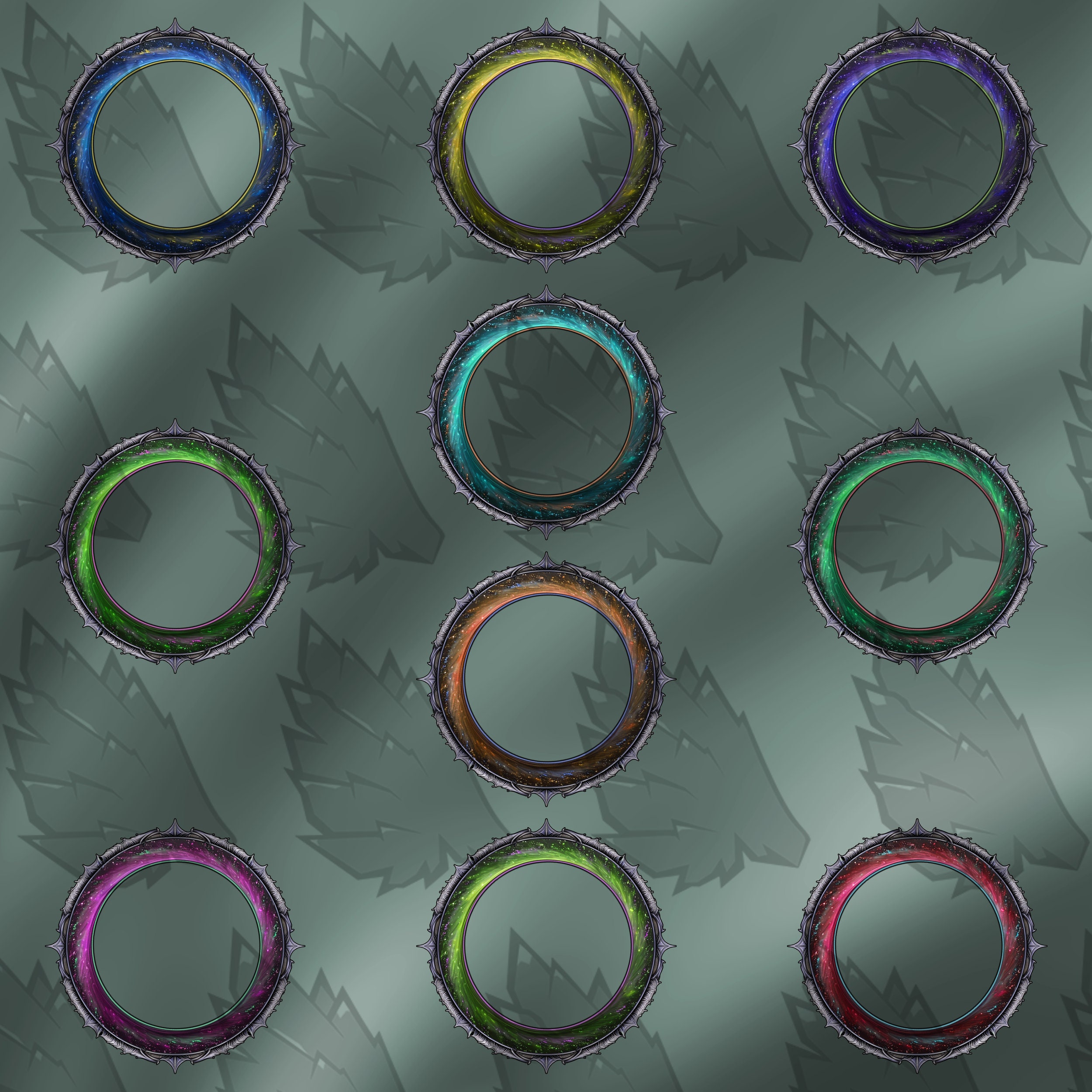 DND Profile Token Frame, 10 Colors. Black Hole, Space, for Roll20 ...