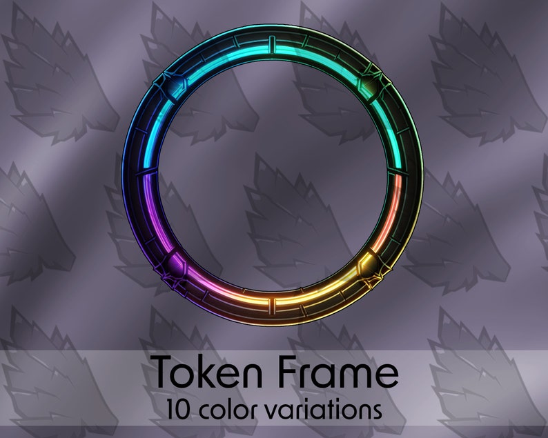 Cyberpunk DND Token Frame, Neon Colors (digital Download) - Etsy