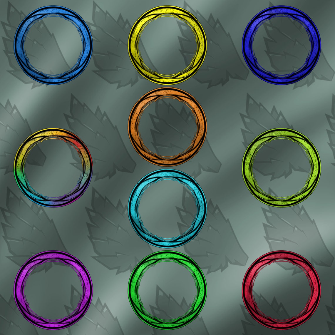 DND Profile Token Frame, 10 Colors. Colorful, Layered, for Roll20 ...