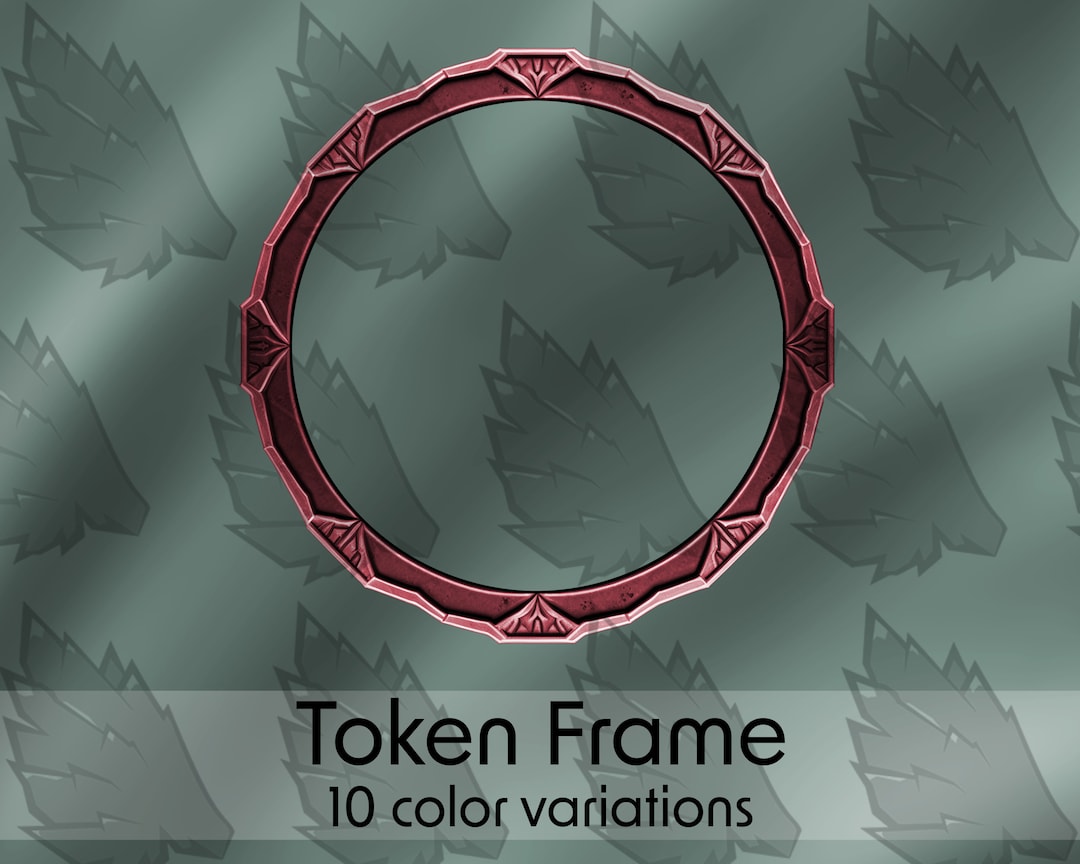 DND Profile Token Frame, 10 Colors. Thin, Adventure, Rune, for Roll20 ...