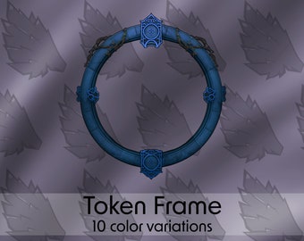 DND Profile Token Frame, 10 Colors. Painted, Thin, Spots for Roll20 ...