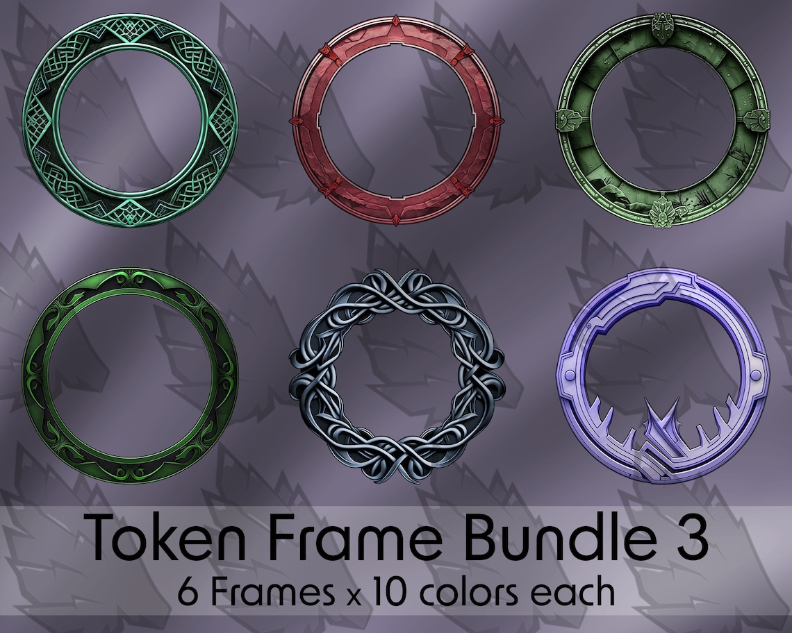 Frame Bundle DND / Pathfinder / Token Frame / Token Border / Foundry ...