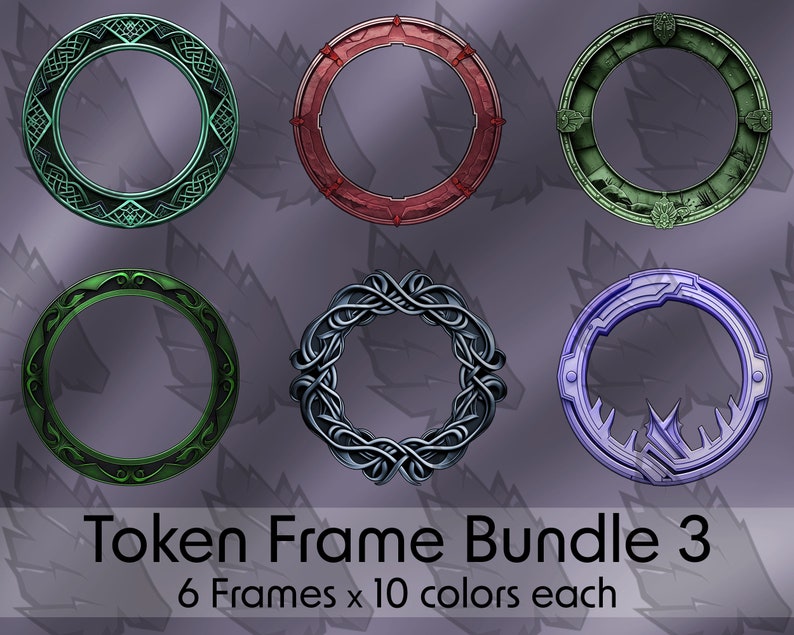 Frame Bundle - DND / Pathfinder / Token Frame / Token Border / Foundry ...