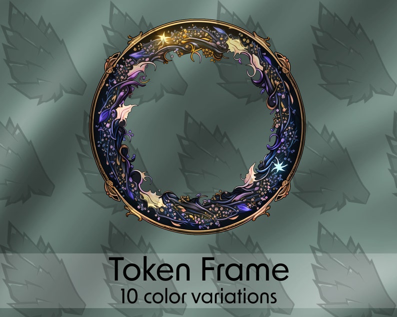 Druidic Token Frame, 10 Colors, for VTT, D&D, Pathfinder (digital ...