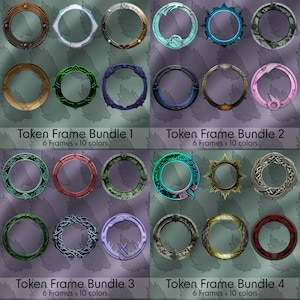 TTRPG Ultimate Token Frame Bundle – DND, Pathfinder, VTT (digital ...