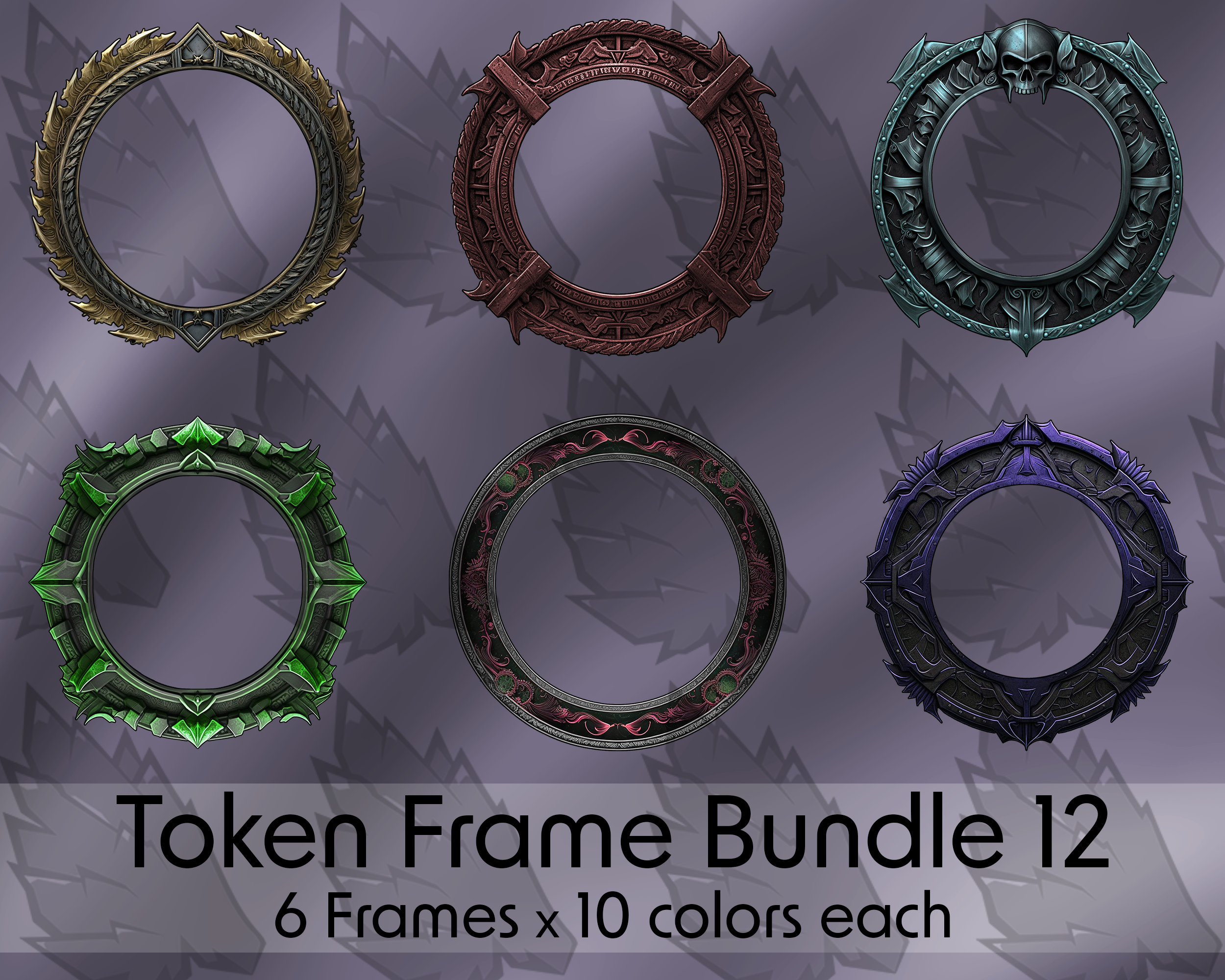 Frame Bundle DND / Pathfinder / Token Frame / Token Border / Foundry ...