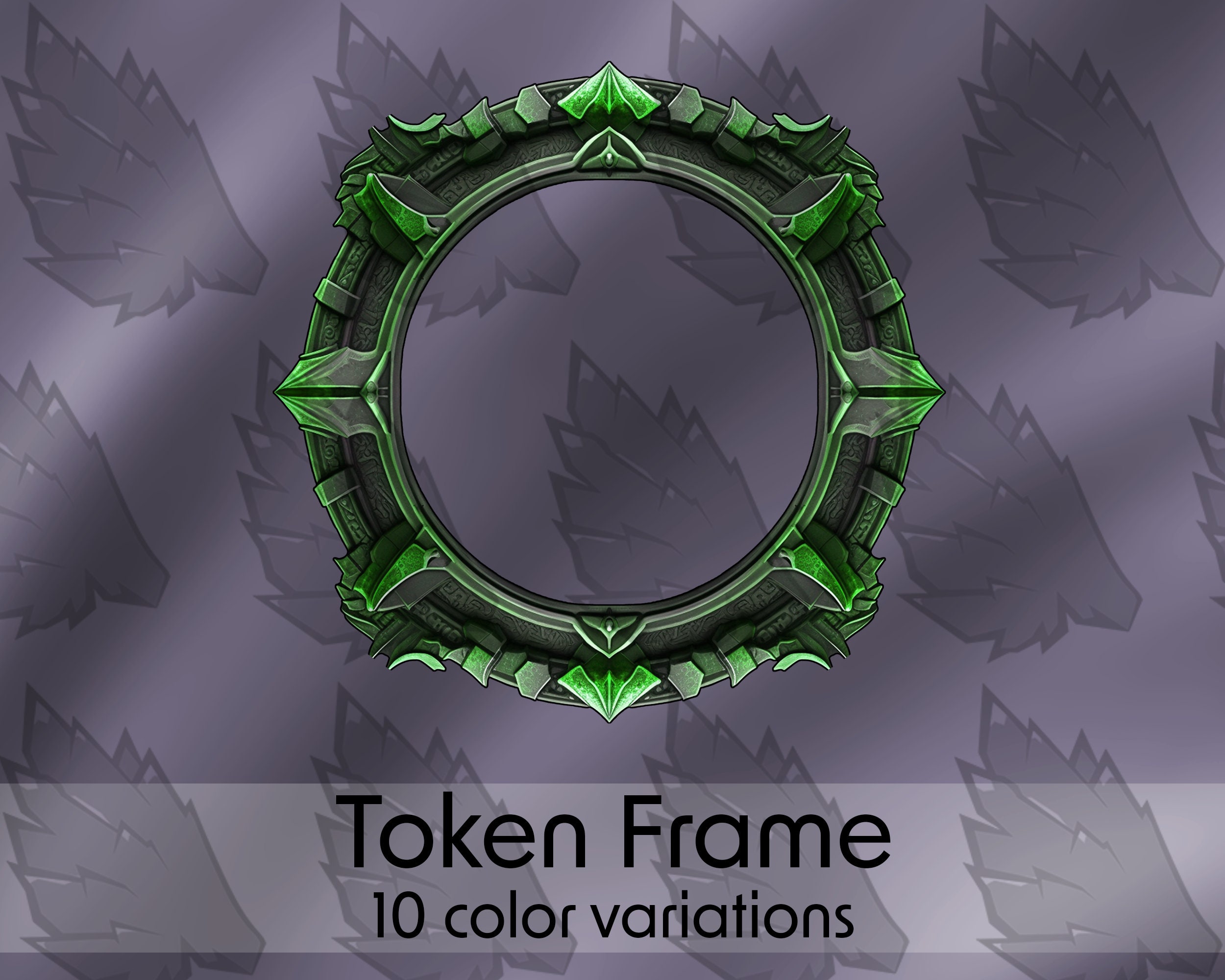 DND Profile Token Frame, 10 Colors. Sci-fi, Gems, Armor for Roll20 ...