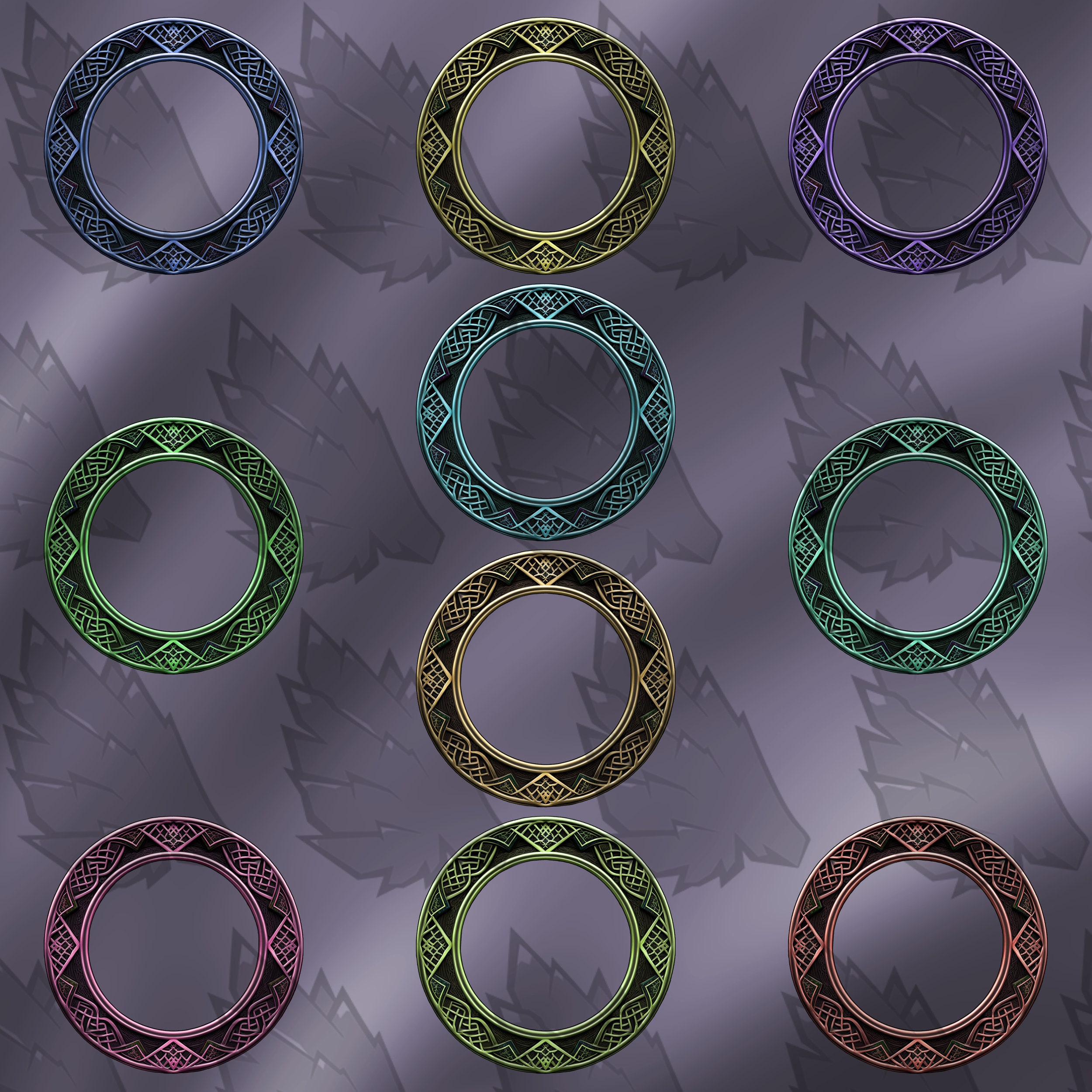 Custom TTRPG Token Frame - Celtic Knot Design (PSD & PNG) - Etsy