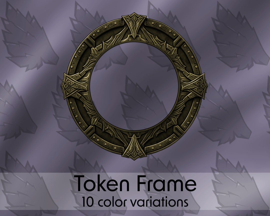 DND Profile Token Frame, 10 Colors. Bold, Stone, Mighty, for Roll20 ...