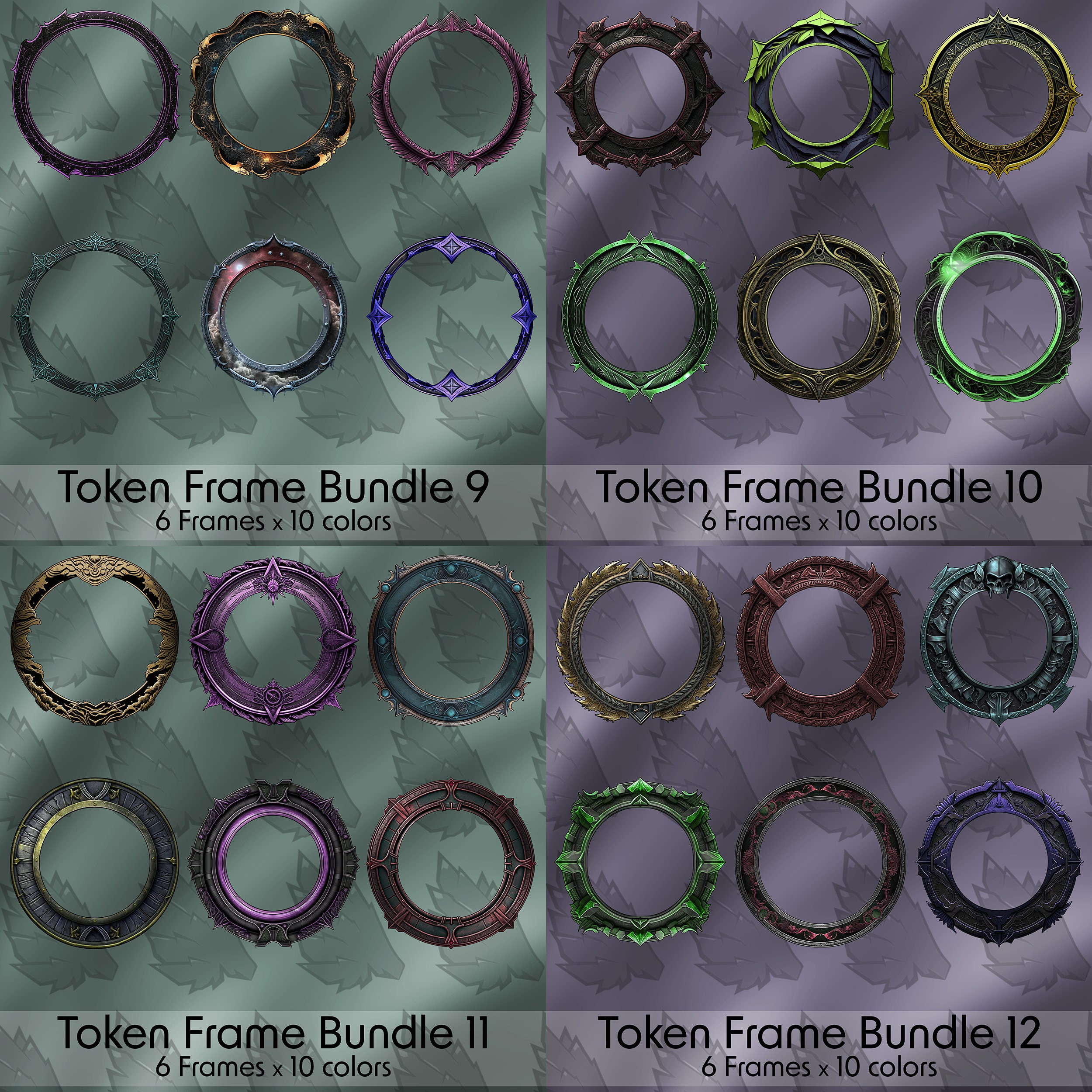 TTRPG Ultimate Token Frame Bundle – DND, Pathfinder, VTT (digital ...