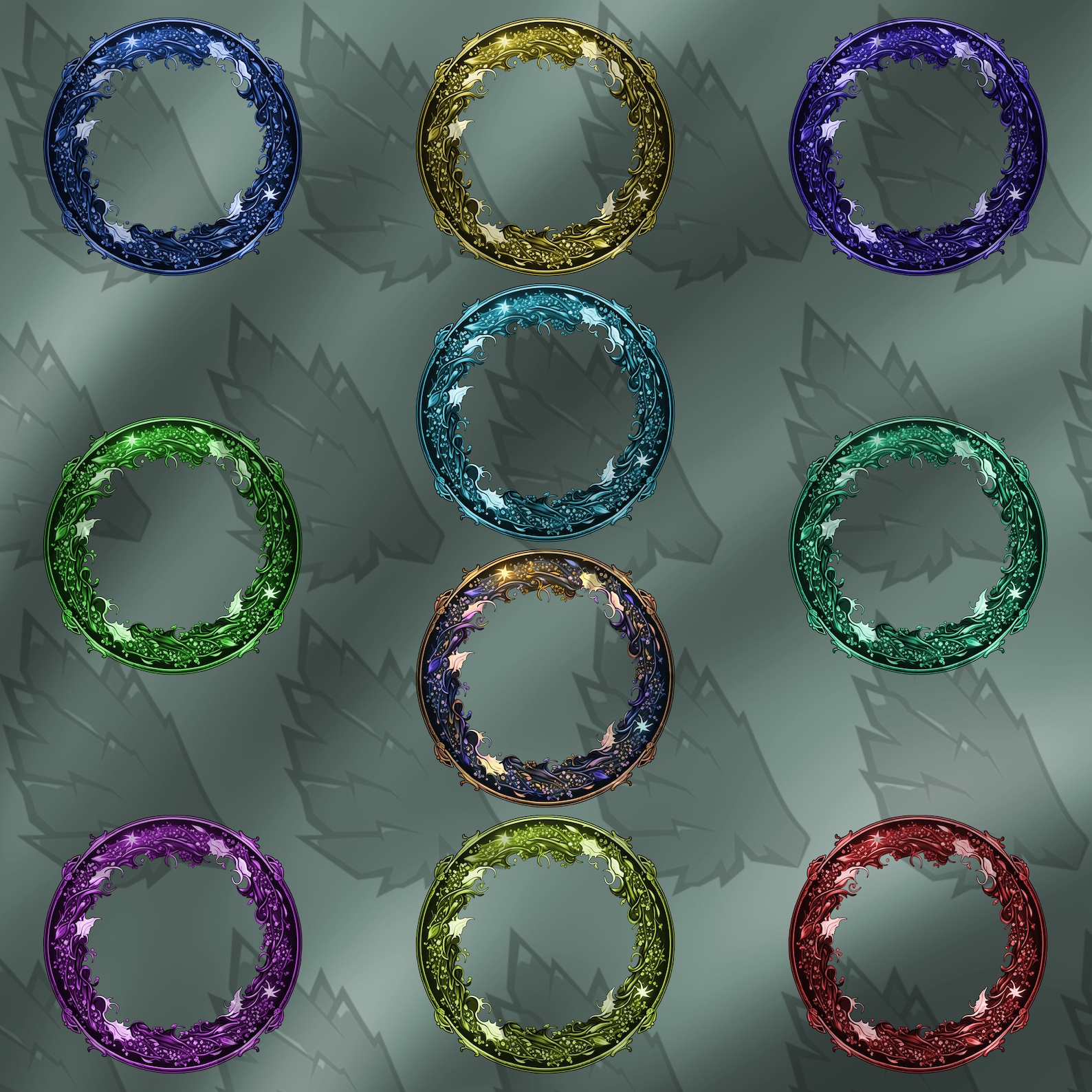 Druidic Token Frame, 10 Colors, for VTT, D&D, Pathfinder (digital ...