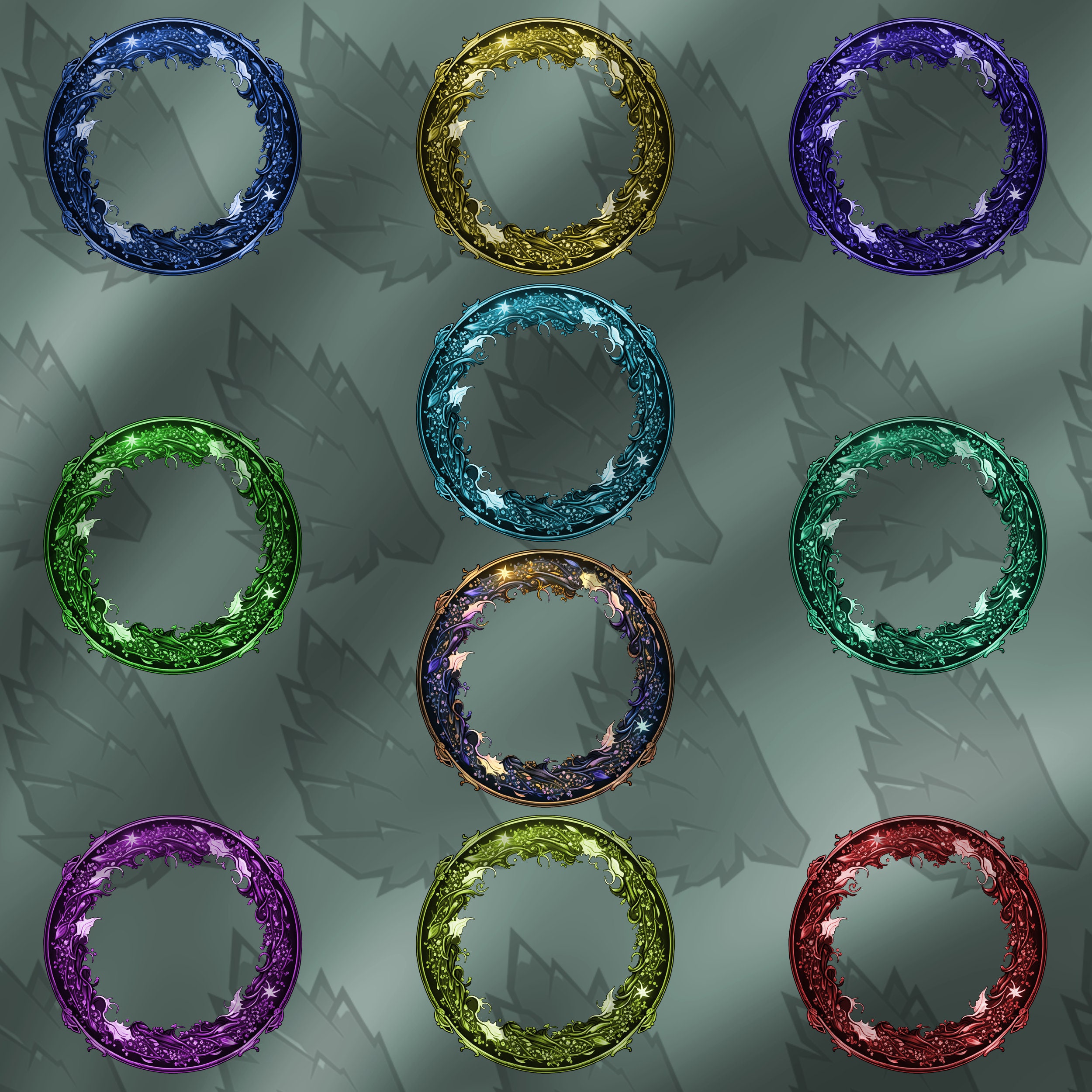DND Profile Token Frame, 10 Colors. Plants, Druidic, for Roll20 ...