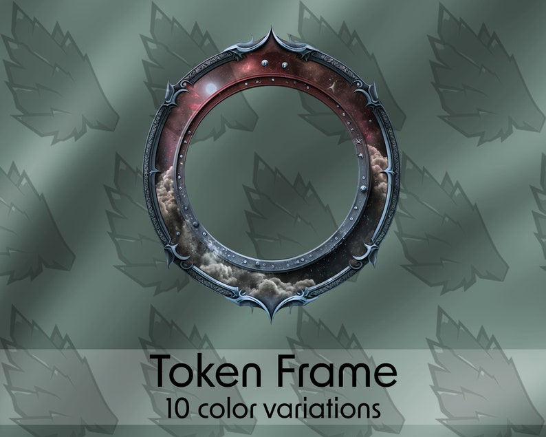 DND Profile Token Frame, 10 Colors. Space, Clouds, Sci-fi, for Roll20 ...