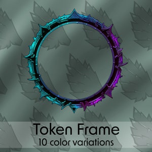 DND Profile Token Frame, 10 Colors. Multi-colored, Spikes, for Roll20 ...