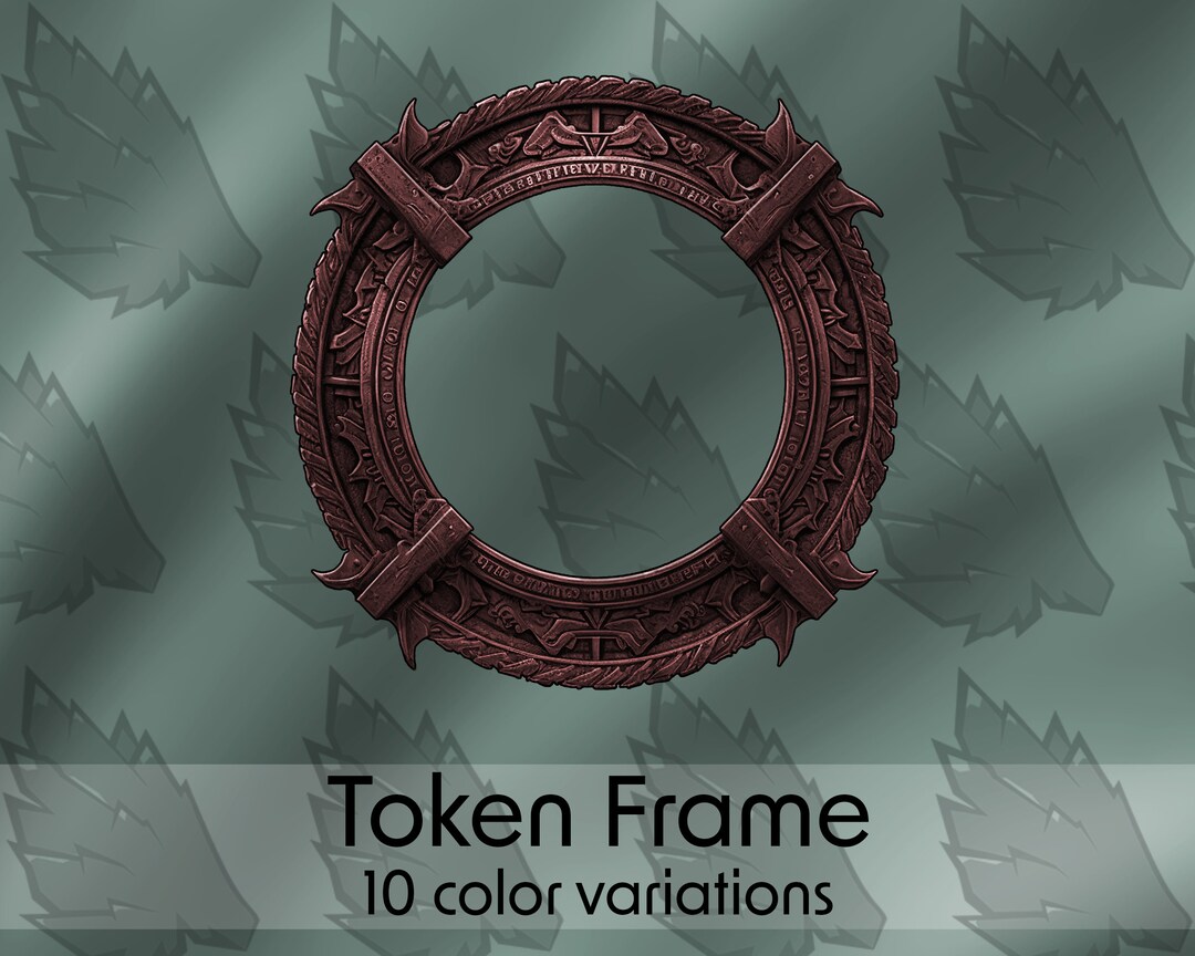 DND Profile Token Frame 10 Colors. Rugged Warrior Fantasy for - Etsy