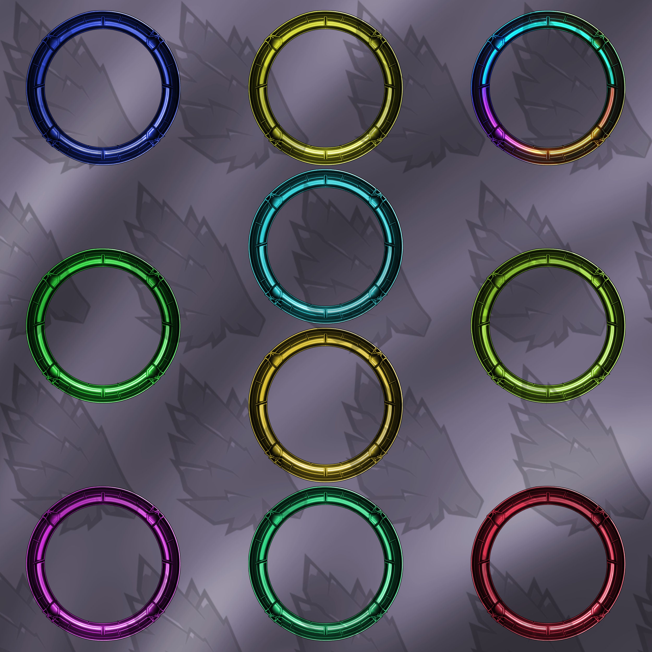 Cyberpunk DND Token Frame, Neon Colors (digital Download) - Etsy