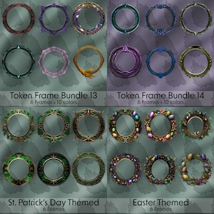 TTRPG Ultimate Token Frame Bundle – DND, Pathfinder, VTT (digital ...