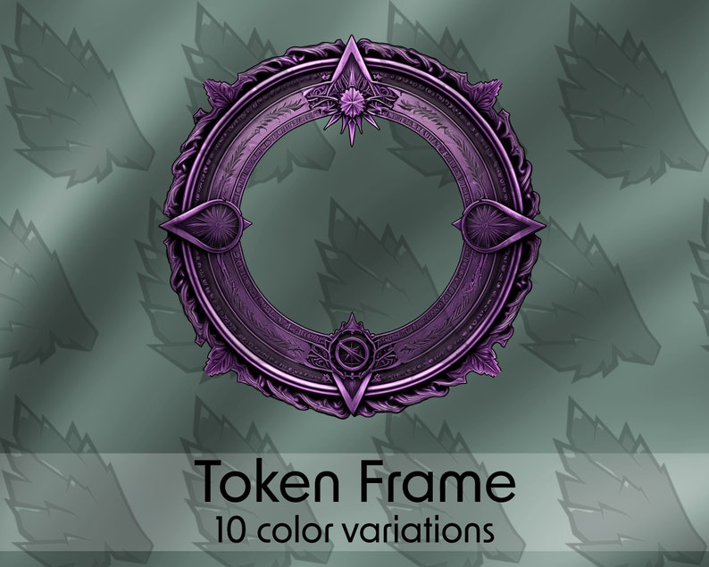 DND Profile Token Frame, 10 Colors. Anime, Pointed, Fancy for Roll20 ...