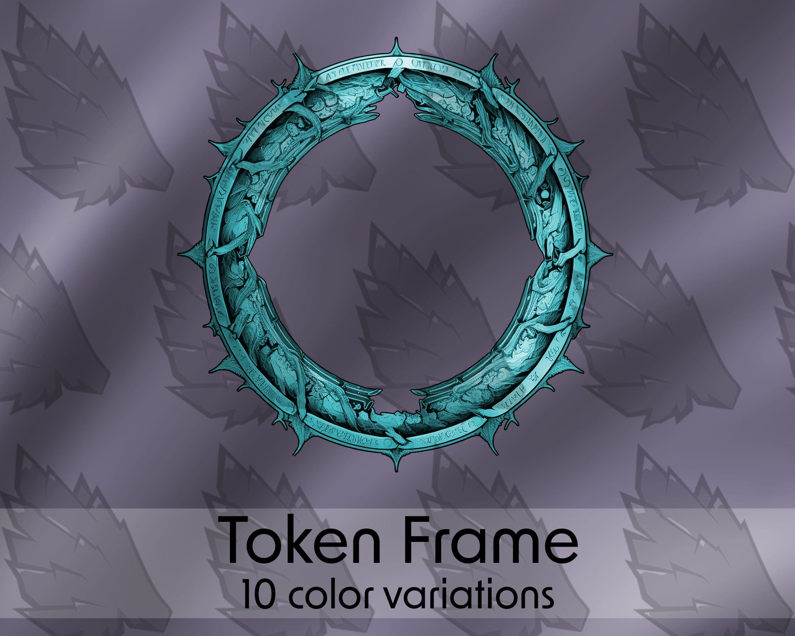 DND Profile Token Frame, 10 Colors. Thorned, Rustic, Wood, for Roll20 ...