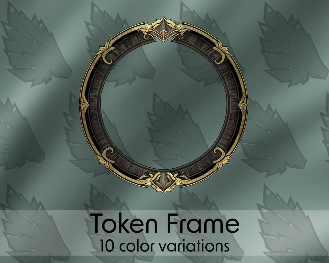 DND Token Frame, Classy Wooden Border, 10 Colors (digital Download) - Etsy