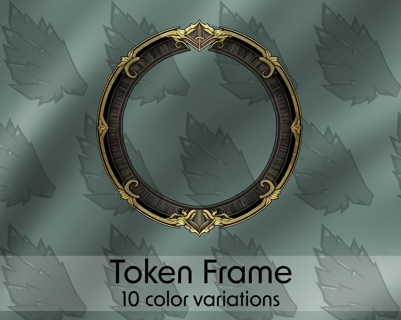 DND Profile Token Frame, 10 Colors. Classy, Wooden, Border for Roll20 ...