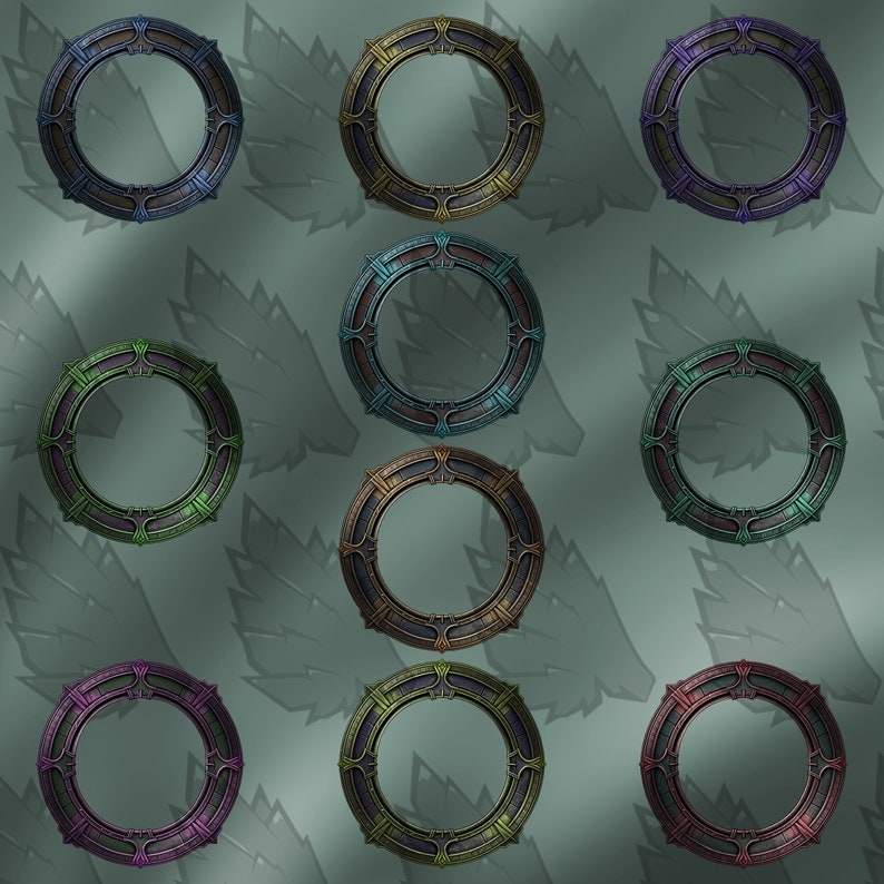 DND Profile Token Frame, 10 Colors. Military, Metallic for Roll20 ...