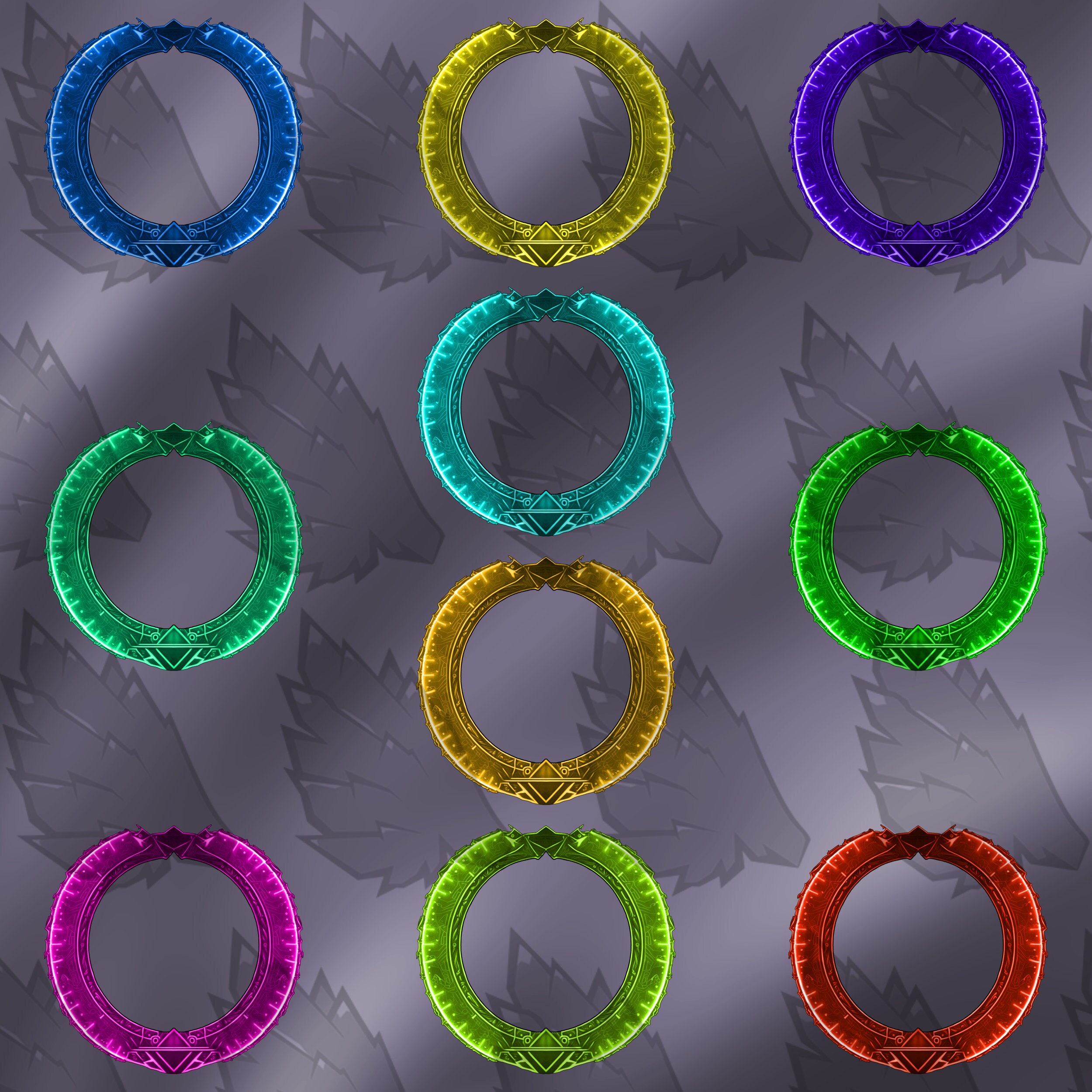 Fantasy Portal Token Frame, 10 Colors (digital Download) - Etsy