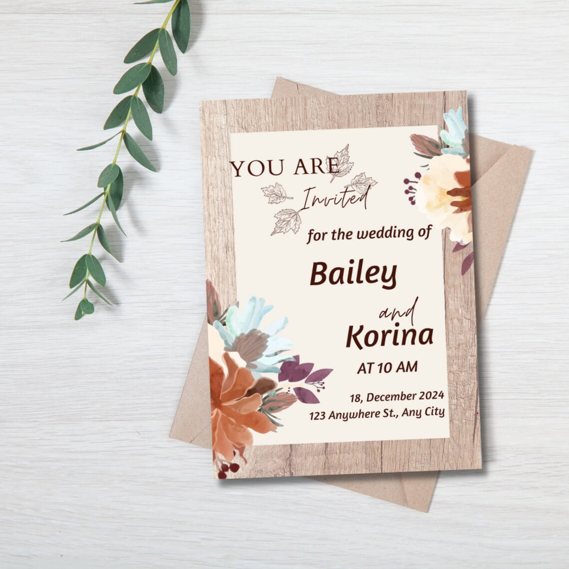 Editable Wedding Invitation Cards, Editable Wedding Card Bundle ...