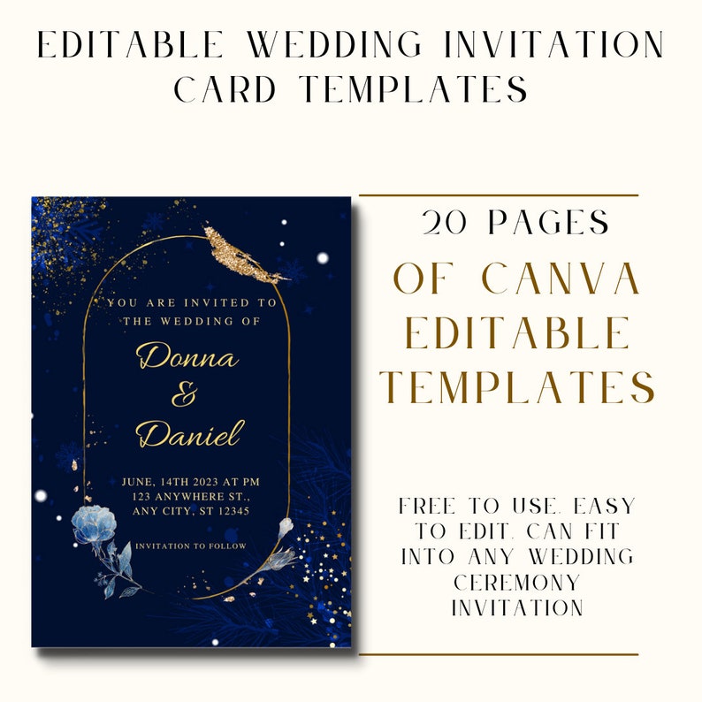 Editable Wedding Invitation Cards, Editable Wedding Card Bundle ...