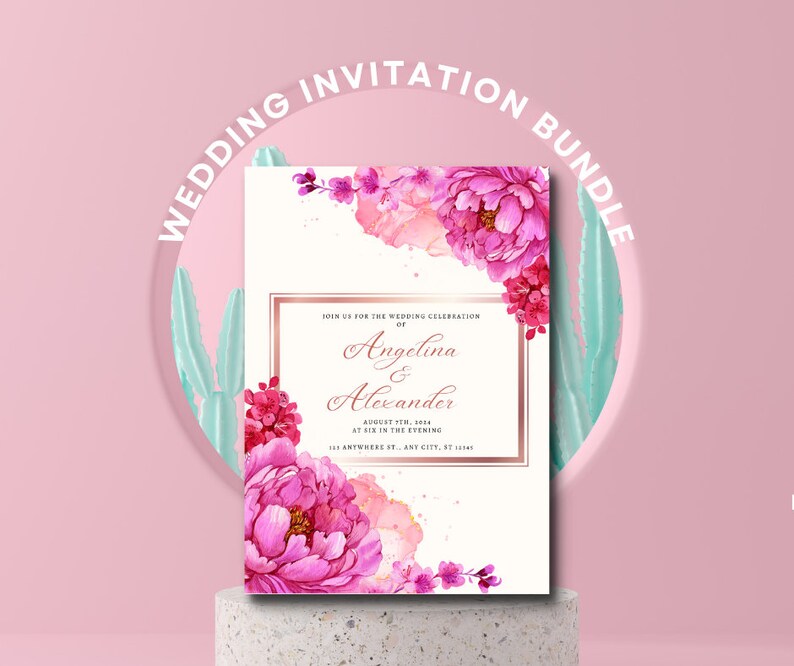 Editable Wedding Invitation Cards, Editable Wedding Card Bundle ...