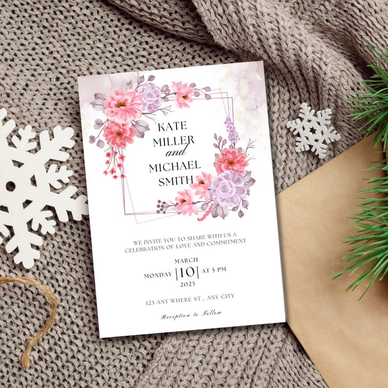 Editable Wedding Invitation Cards, Editable Wedding Card Bundle ...