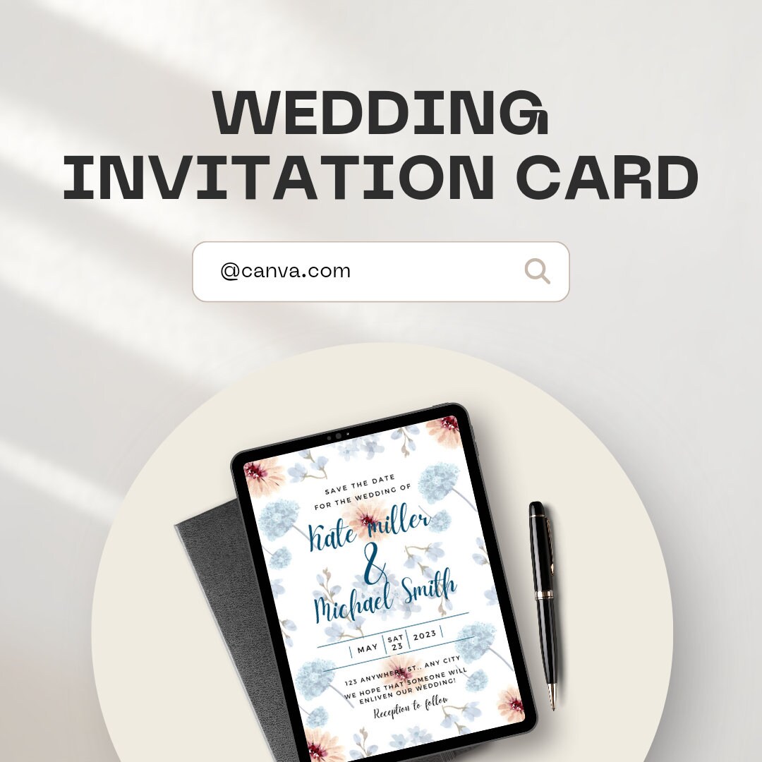 Editable Wedding Invitation Cards, Editable Wedding Card Bundle ...