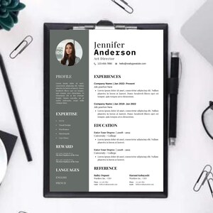 Resume Template With Photo | Professional Resume Template | Clean CV ...
