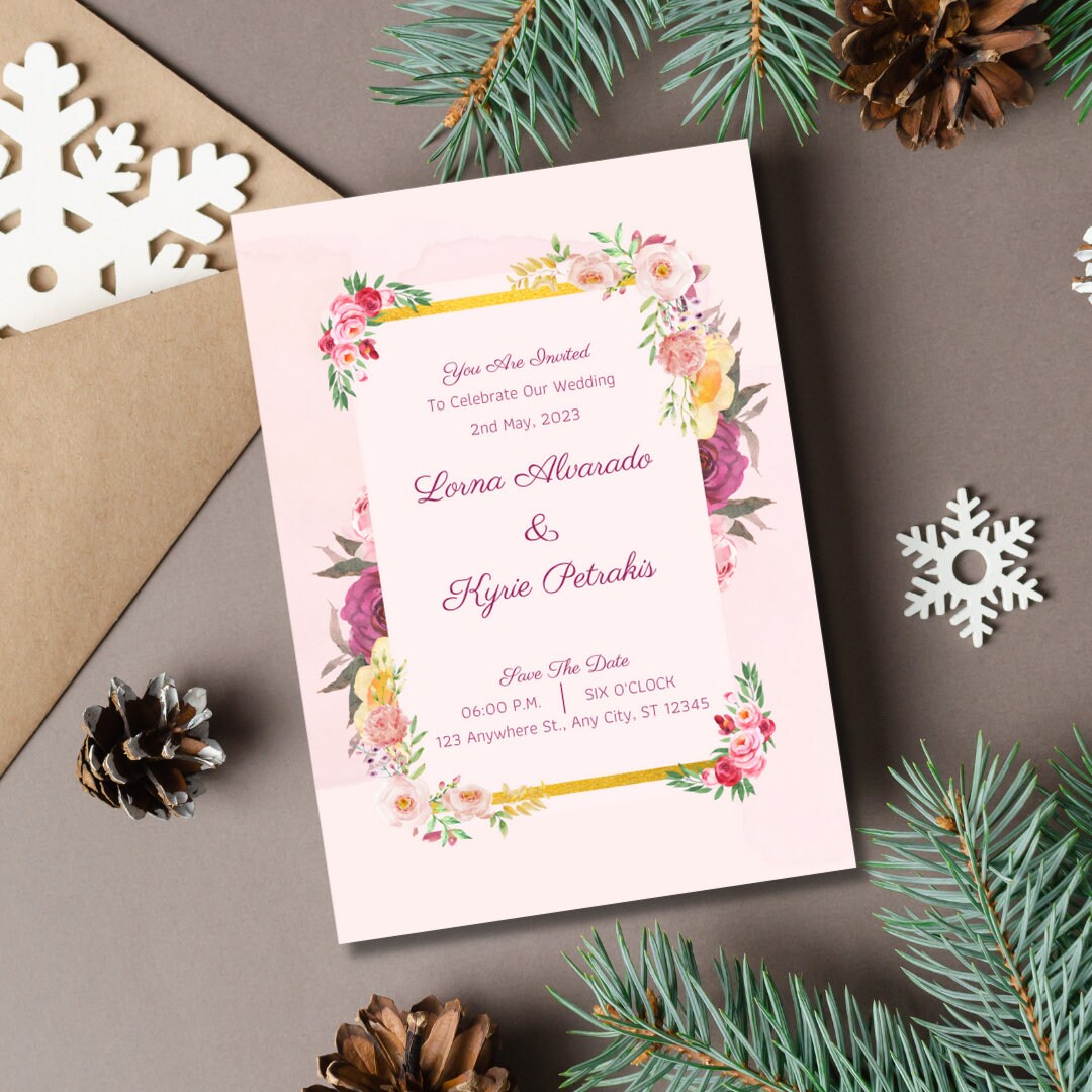 Editable Wedding Invitation Cards, Editable Wedding Card Bundle ...