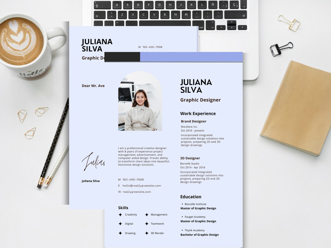 Cv Template - Etsy