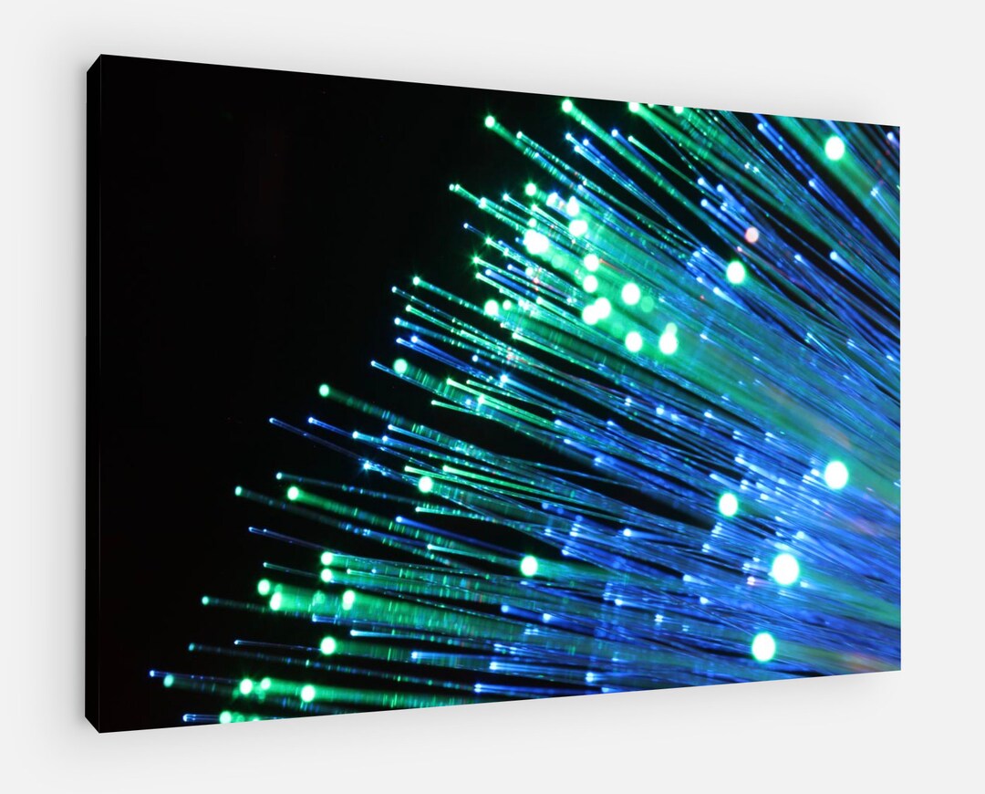 Glass Fiber Lamp Lights Dancing in the Dark. Artistic, Moody, Colorful ...