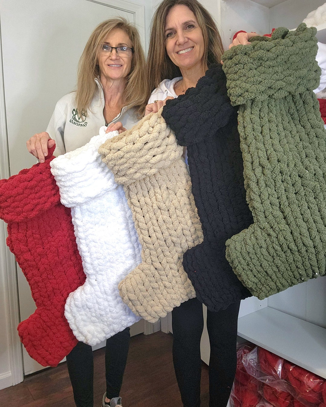 Jumbo Chenille Christmas Stocking ( 5 Standard Color Options) - Etsy