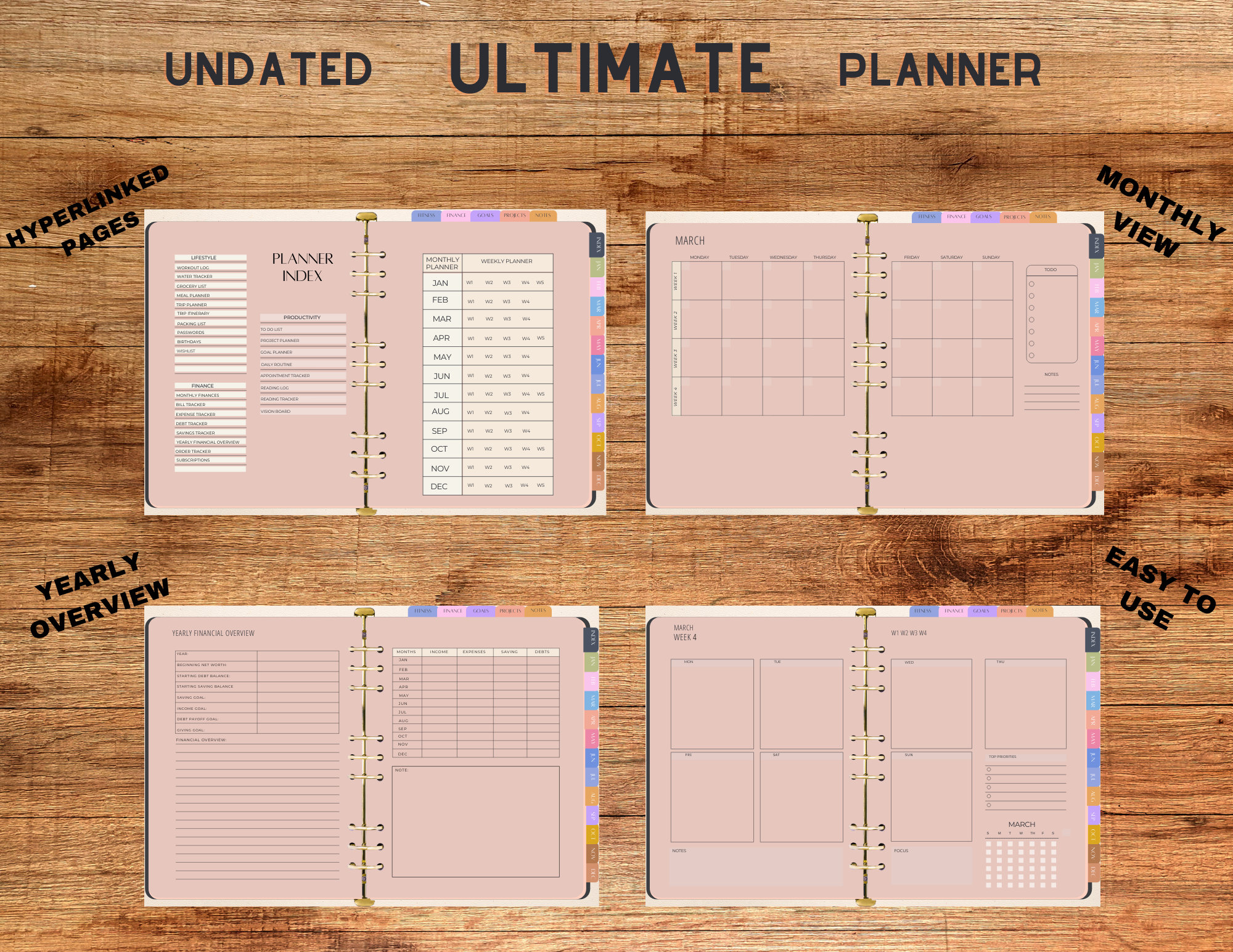 Undated Ultimate Planner L Digital Planner L Goodnotes Planner L ...