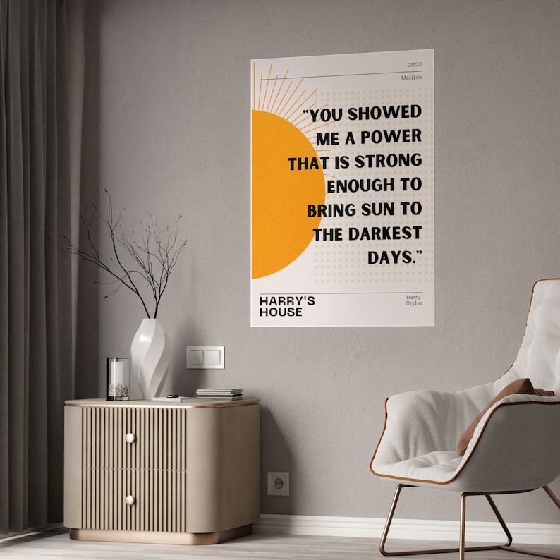 Afiche de Harry Styles con la letra de la canción - Etsy México