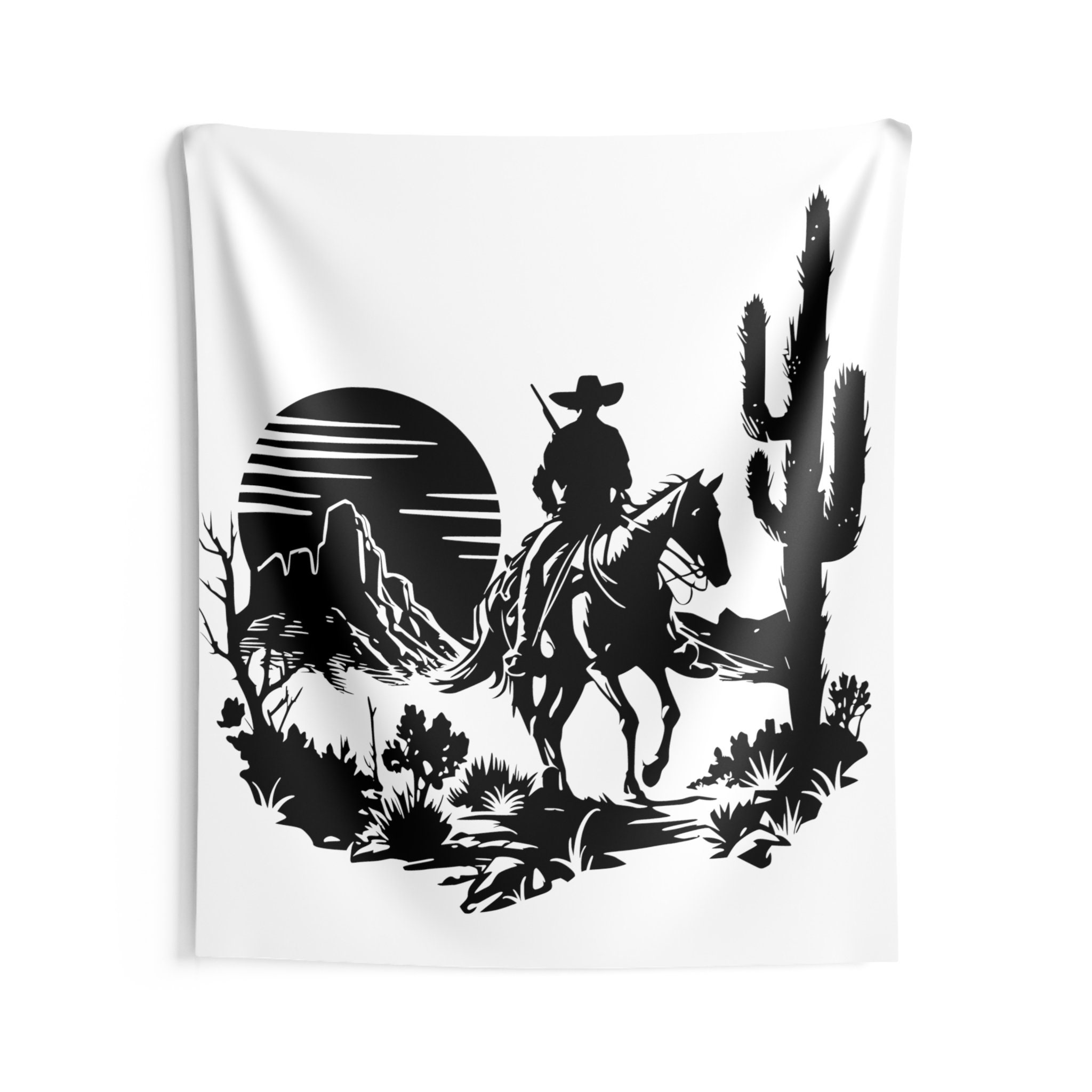 Desert Western Cowboy Wall Tapestry - Etsy